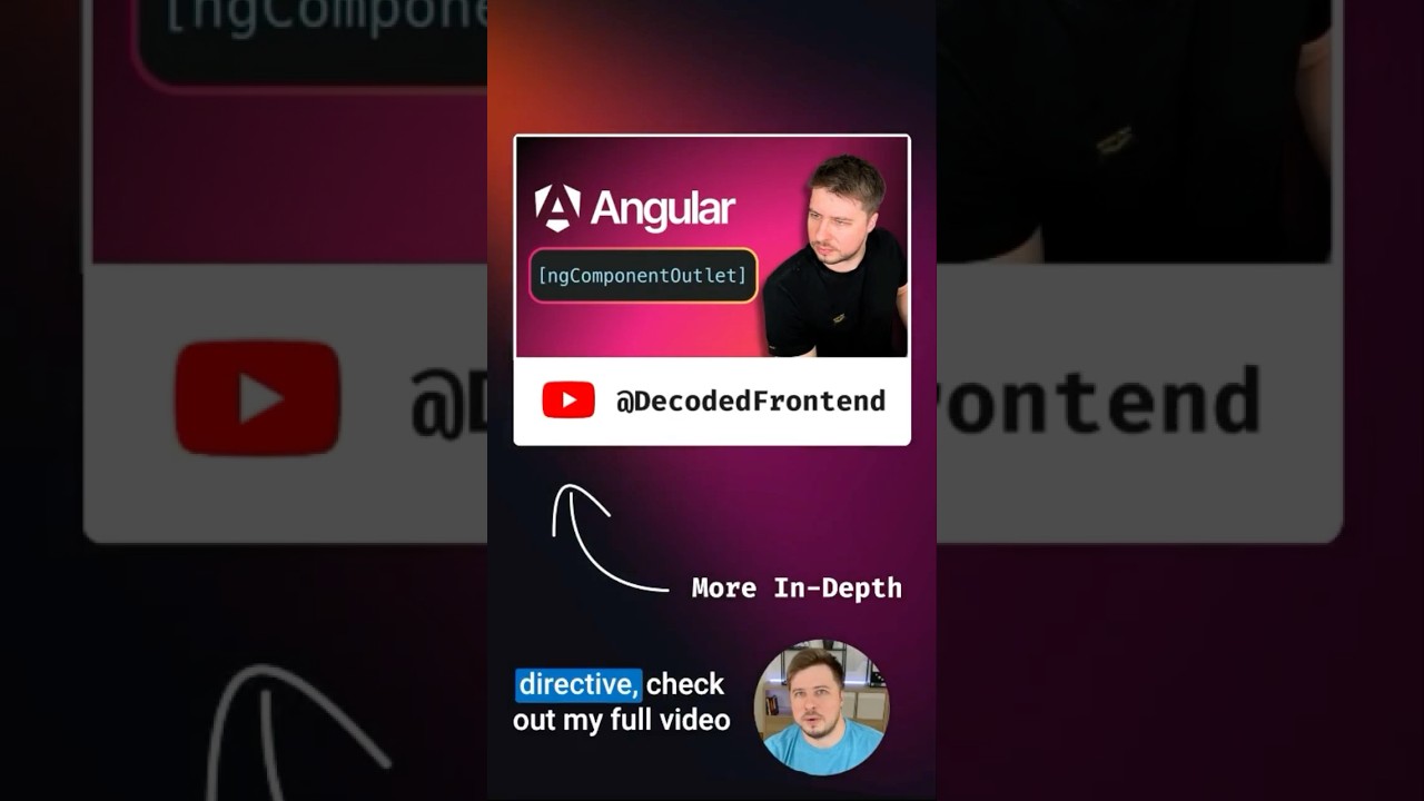 NgComponentOutlet in #angular Explained In 60 Seconds