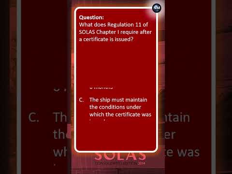 SOLAS CHAPTER 1-7 #solascertificates