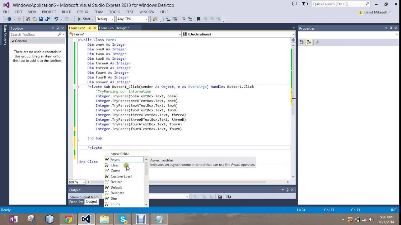 Sub Functions in Visual Basic