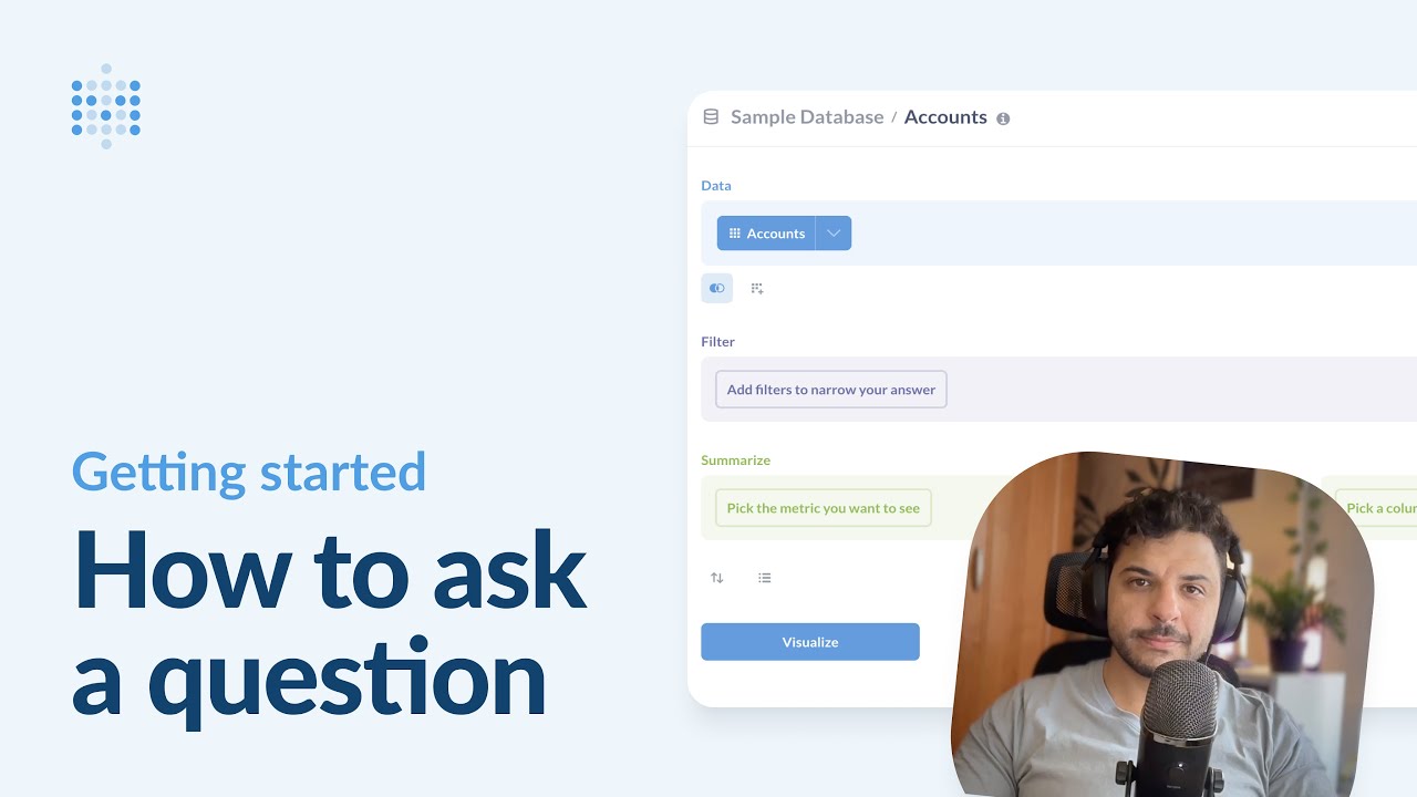 How to ask a question in the query builder | Getting started with Metabase