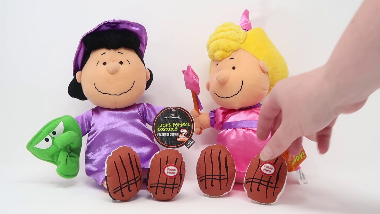 Peanuts Plushes - Sally and Lucy in their Halloween Costumes