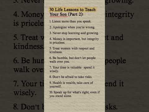 30 life lessons to teach your son (part-2) !! Inspirational quotes #shorts #youtubeshorts #trending
