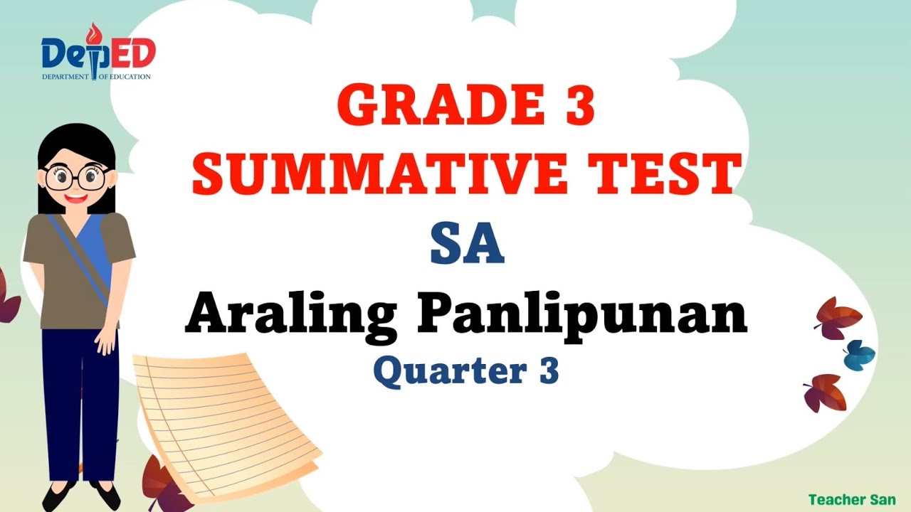 SUMMATIVE TEST QUARTER 3 GRADE 3 ARALING PANLIPUNAN