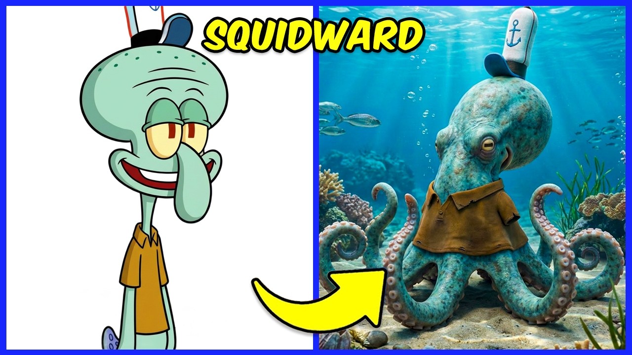 How SpongeBob Characters Look in Real Life 🧽 + Guess SpongeBob Characters by Their Voice 🔊😍