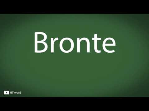 How to pronounce Bronte