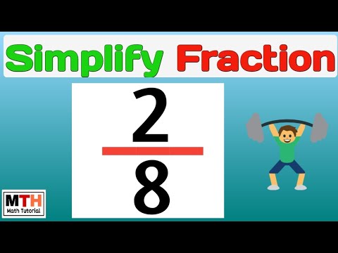 How to simplify the fraction 2/8 | 2/8 Simplified