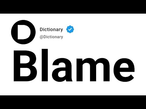 Blame Significado En Español