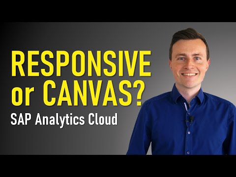 Responsive or Canvas Pages? SAP Analytics Cloud