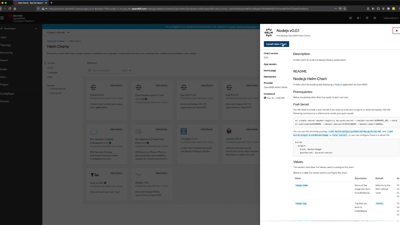 Deploying Node.js with Helm