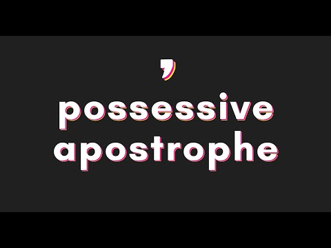 Possessive Apostrophe