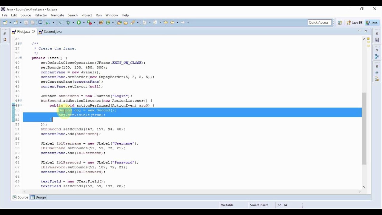 Java Swing Tutorial 12 : Creating a Login Application