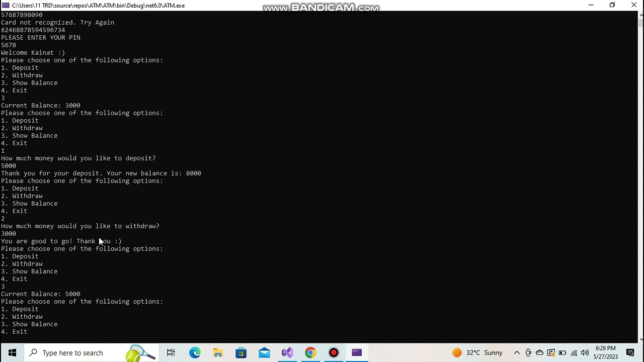 How To Code An ATM Console App In C# | Programming Tutorial For Beginners | Visual Studio 2022