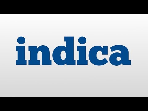 indica meaning and pronunciation