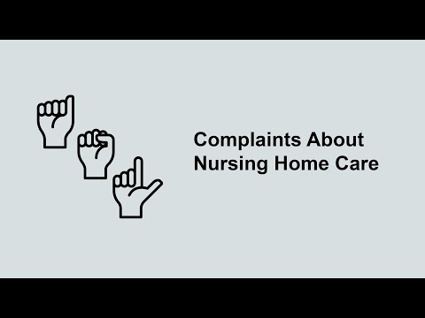 Department of Health - Complaints About Nursing Home Care