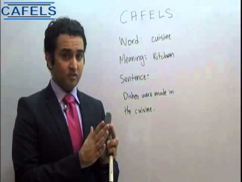 CAFELS (Basic English): Cuisine Meaning and Sentence in Urdu/Hindi-Canada Qualified
