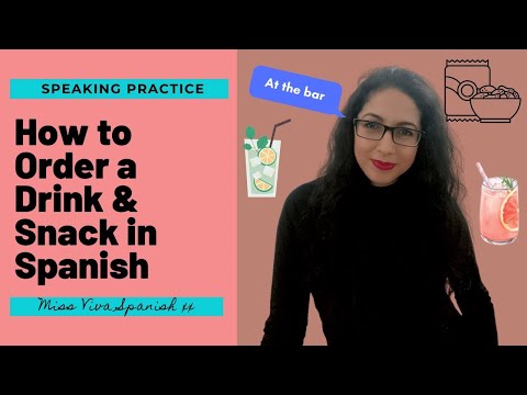 How to order a drink and a snack at the bar in Spanish | Spanish Real life conversation
