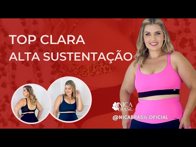 Top Fitness Sustentação Clara Rosa Candy | Nica Brasil