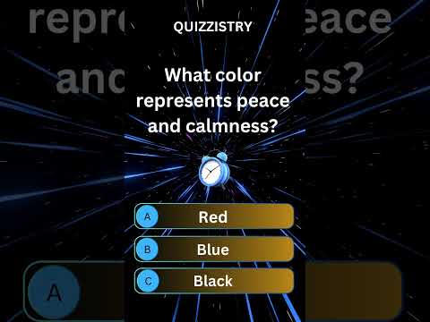 Quizzistry Quiz Challenge || What color represents peace and calmness?