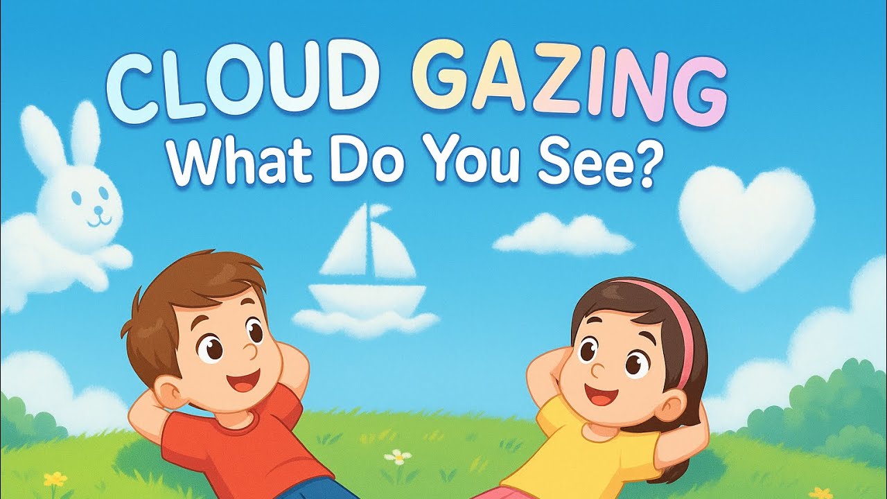Cloud Gazing ☁️✨ | What Do You See? | Dreamy Kids Rhyme by My Kiddy Vibes
