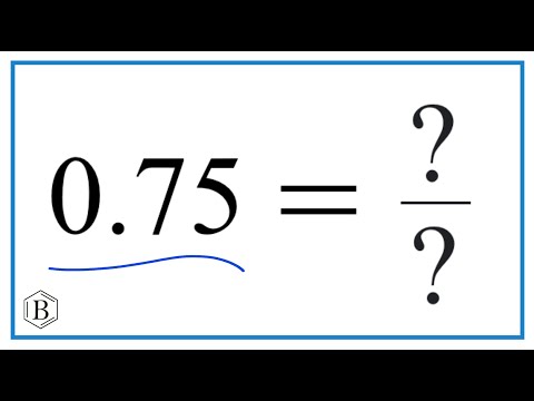0.75 as a Fraction (simplified form)
