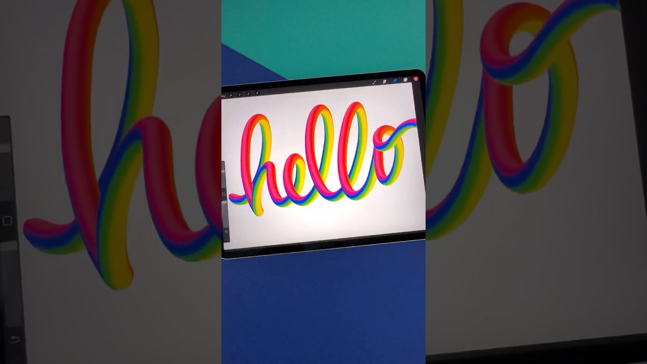 Procreate Rainbow Smudge Brush #procreate #tutorial #tutorialvideo