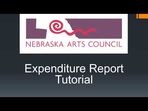 Expenditure Report Tutorial