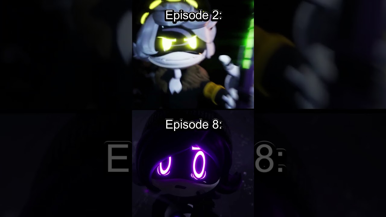 MURDER DRONES 💜 EPISODE 2 VS EPISODE 8 // COMPARISION #murderdronesepisode8 #cyn #glitch #uzidoorman