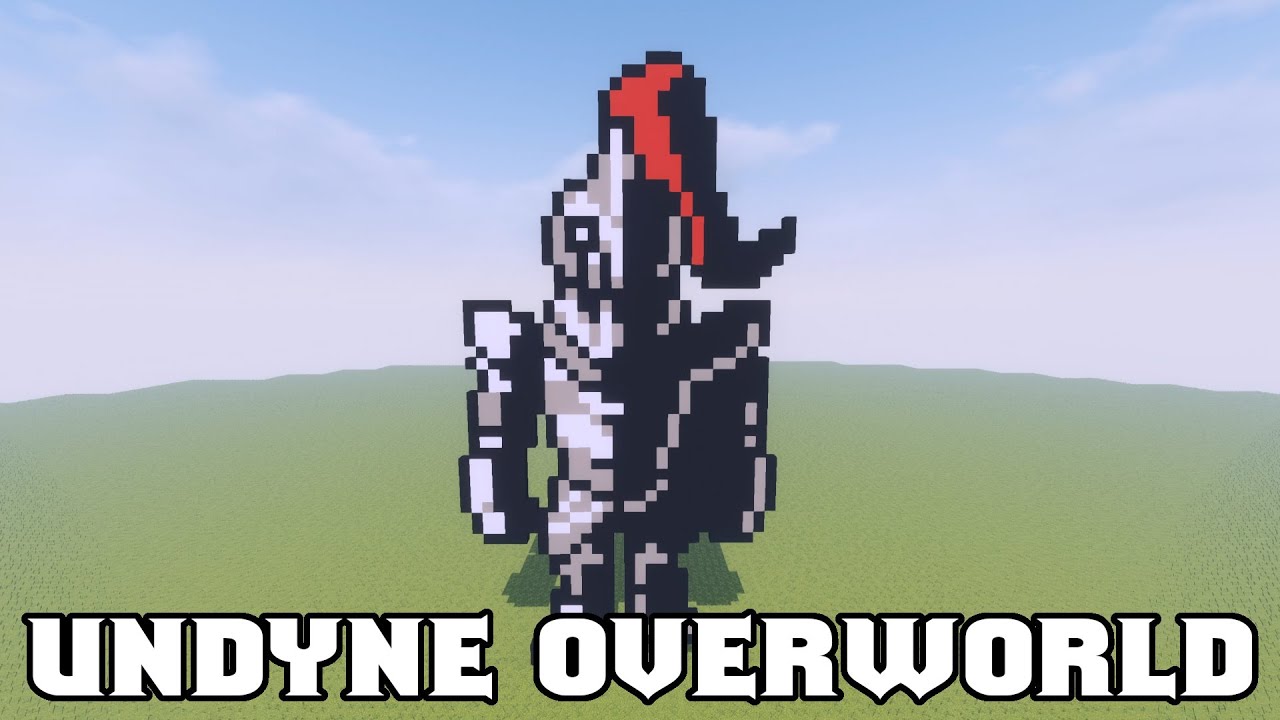 Undyne Overworld [Undertale] - Minecraft Pixel Art [#121]