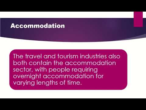 How accommodation and hotels work under travel and tourism industry