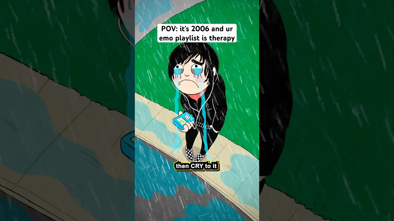 Emo teen survival guide 🖤 part 1 #emo #animation #comedy #cartoon #2000s #y2k #throwback #shorts
