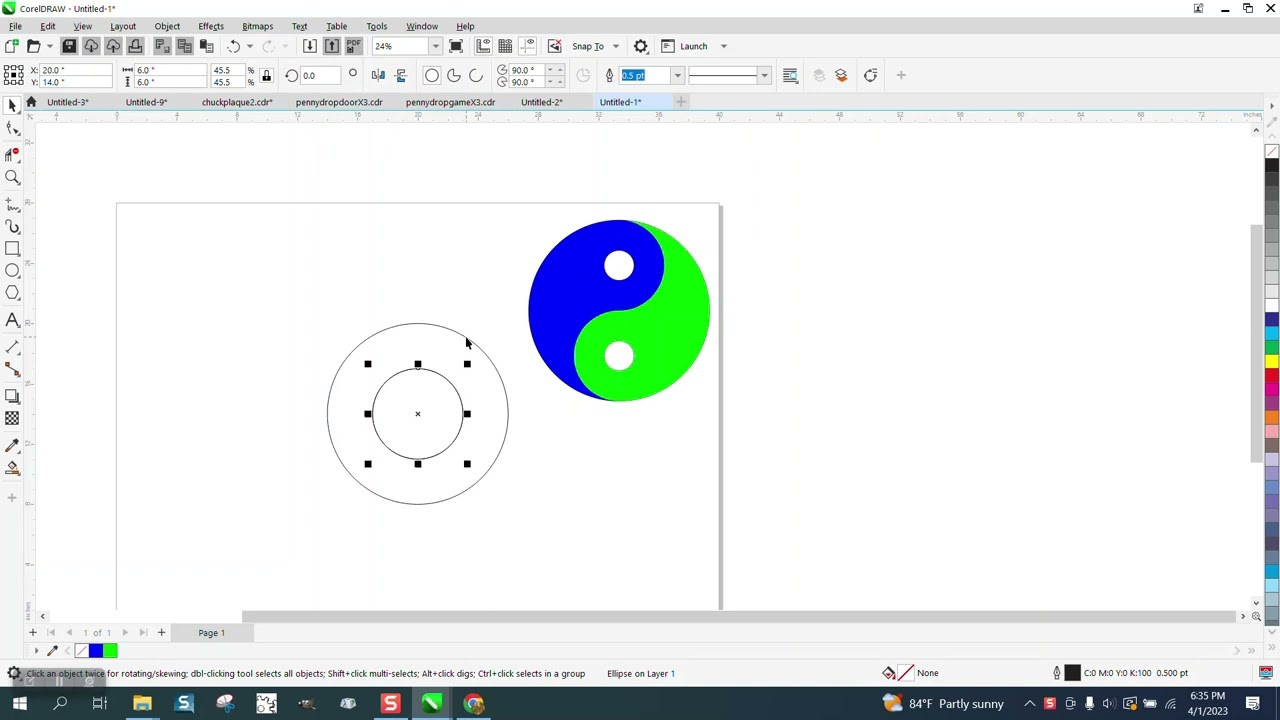 Corel Draw Tips & Tricks Make a Yin Yang
