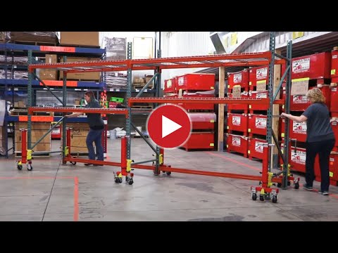 How to Move Pallet Racking | Gondola Train Pallet Rack Mover Instructions