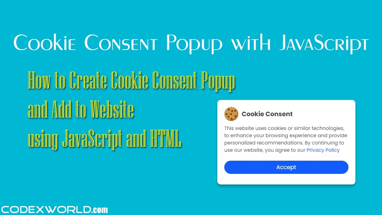 Cookie Consent Popup with JavaScript