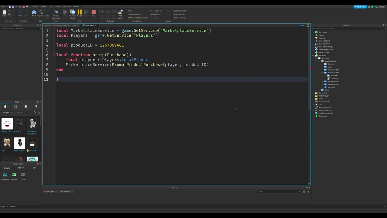 Help With Dev Product Button Script