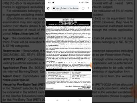 SCERT Assam D.El.Ed. Admission 2022 – Diploma In Elementary Education