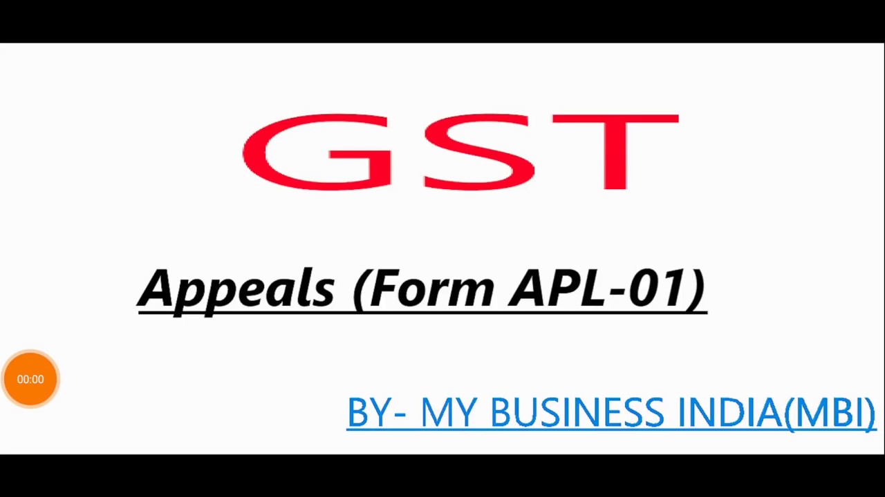 GST Appeals (Form APL-01)