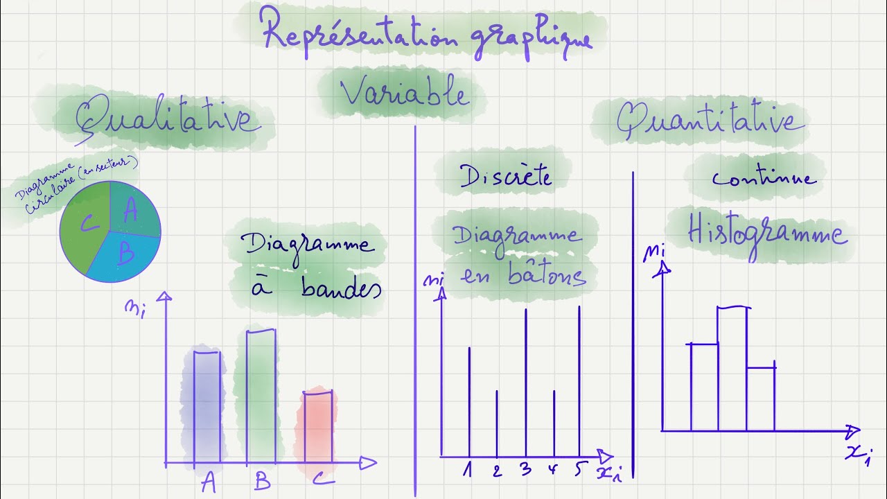 ✅ Graphical representations 📈 📉 📊 according to the types of statistical characters (variables)