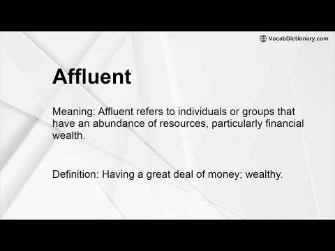 Affluent Meaning