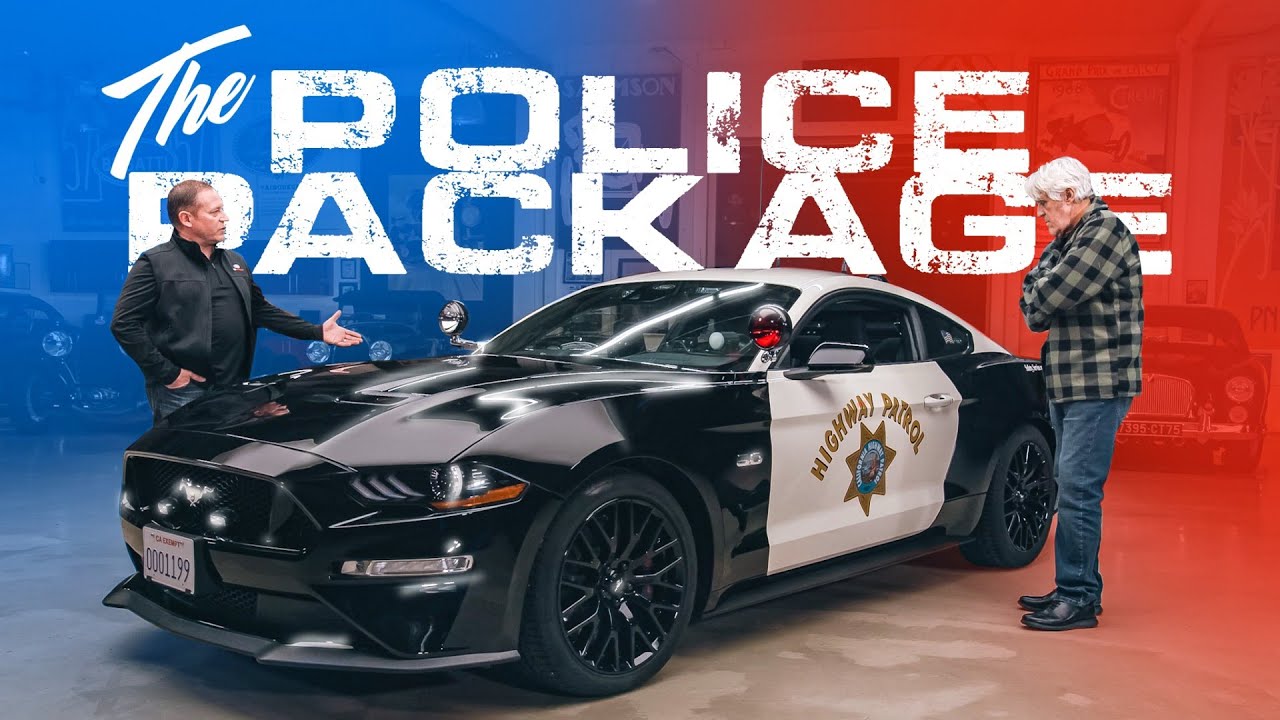 Jay Leno Drives Police Mustang, Threatens Drivers To Pull Them Over. It ...