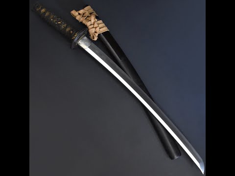 03494 ANTIQUE NIHONTO JAPANESE KATANA SWORD WAKIZASHI KANEMITSU 兼光 signed w/KOSHIRAE and SHIRASAYA