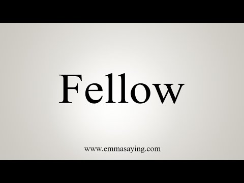 How To Say Fellow