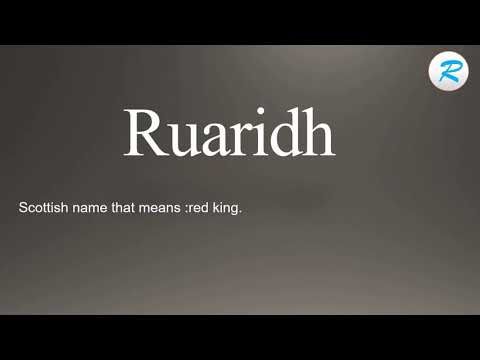 How to pronounce Ruaridh