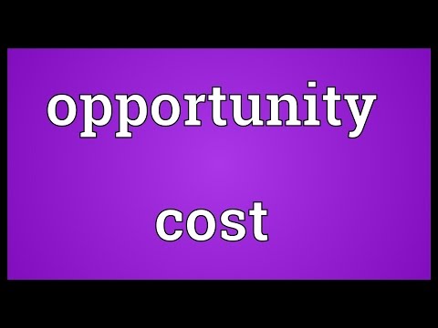 Opportunity cost Meaning