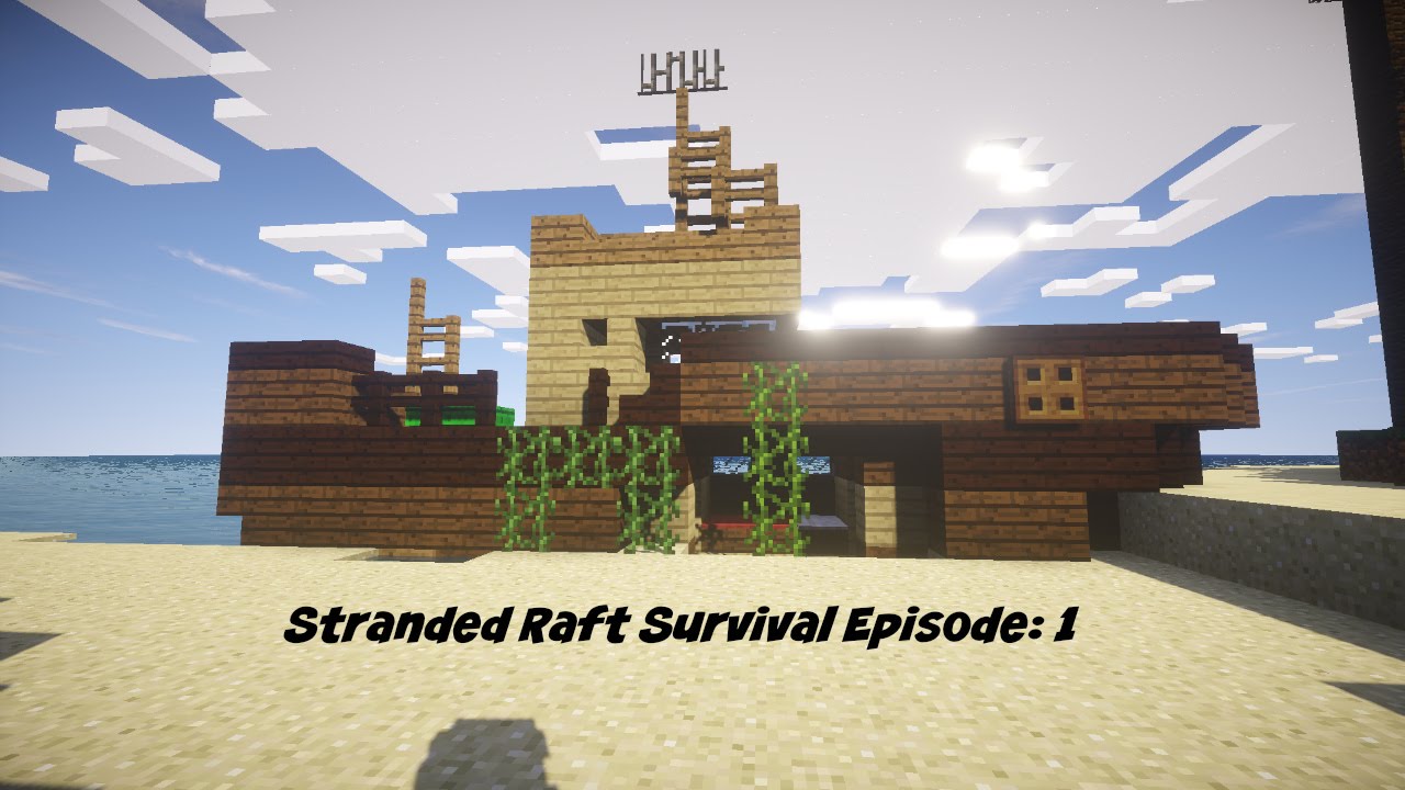 Minecraft Stranded Raft Survival Map Ep:1