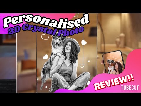 Personalised 3D Crystal Photo Glass Laser Etched Engraved Heart - REVIEW