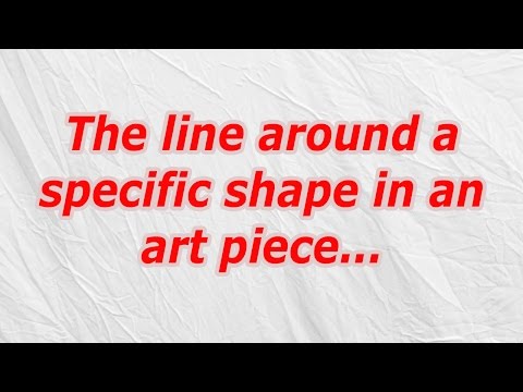 The line around a specific shape in an art piece (CodyCross Crossword Answer)