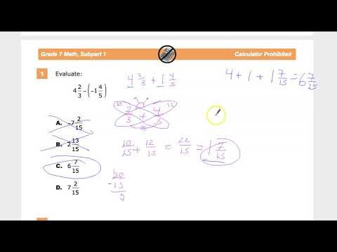 Question 1 - Grade 7 Math - TNReady Practice Test