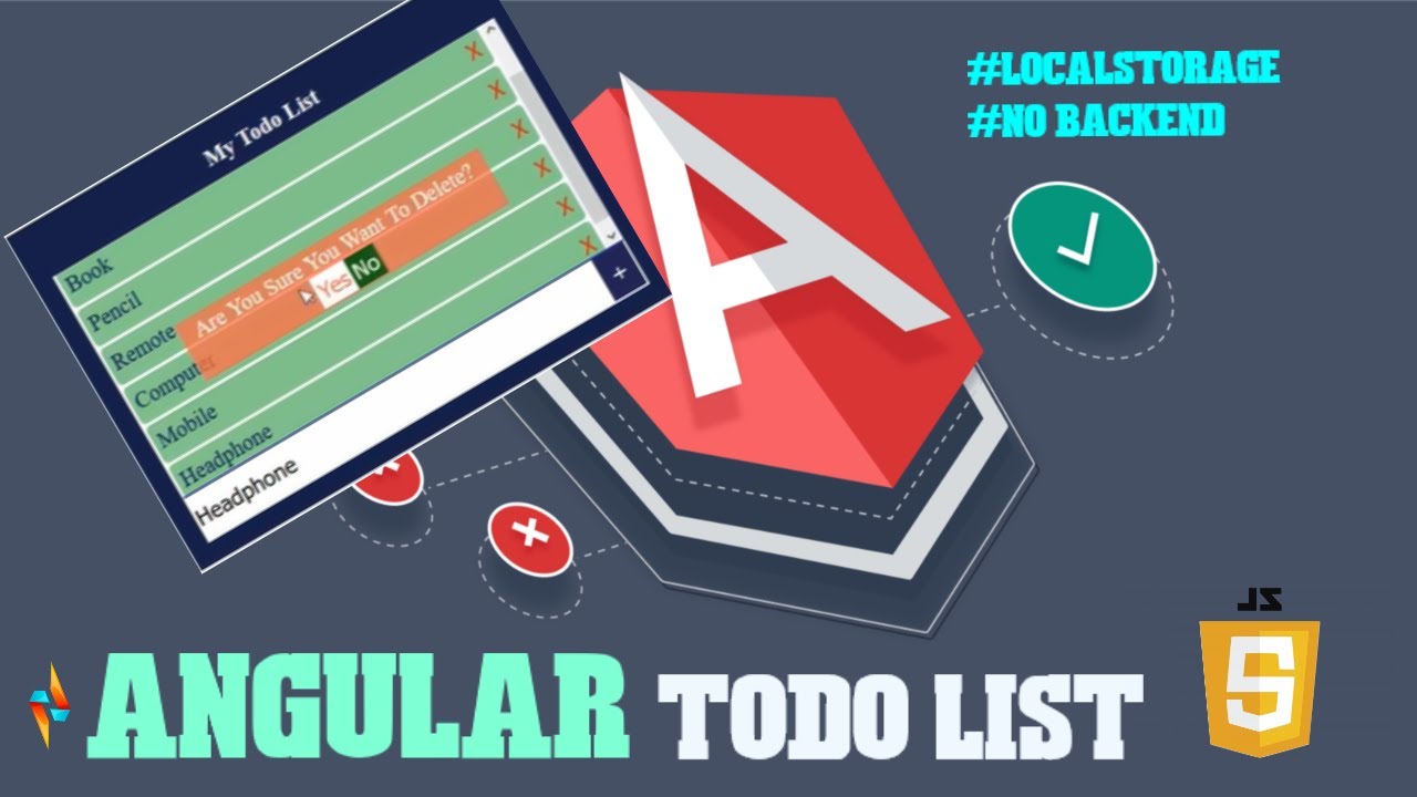 Todo List application in Angular Javascript | Html, css, Javascript, Typescript