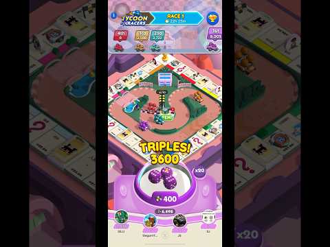 MonopolyGO! Tycoon Racers How To Race | 🏁🎲Get High Score Triples 3600! #monopoly #gaming #bug