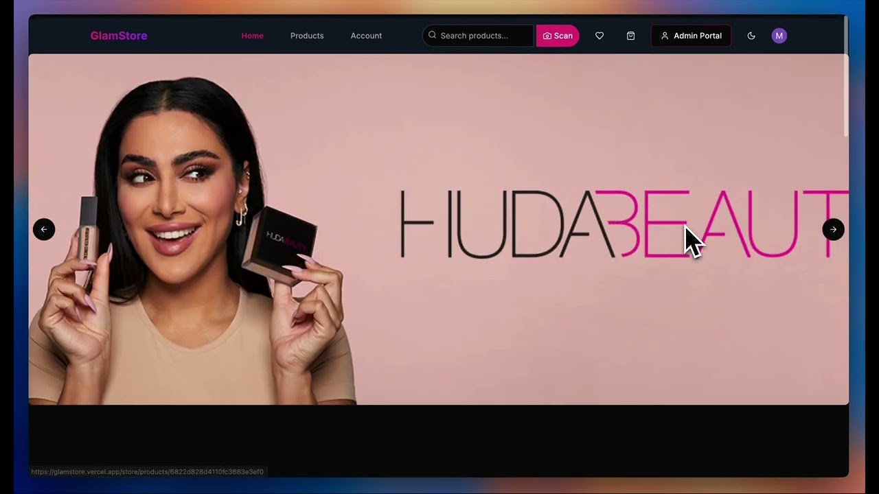 GlamStore - An  E commerce Beauty store  Web Application Demo.